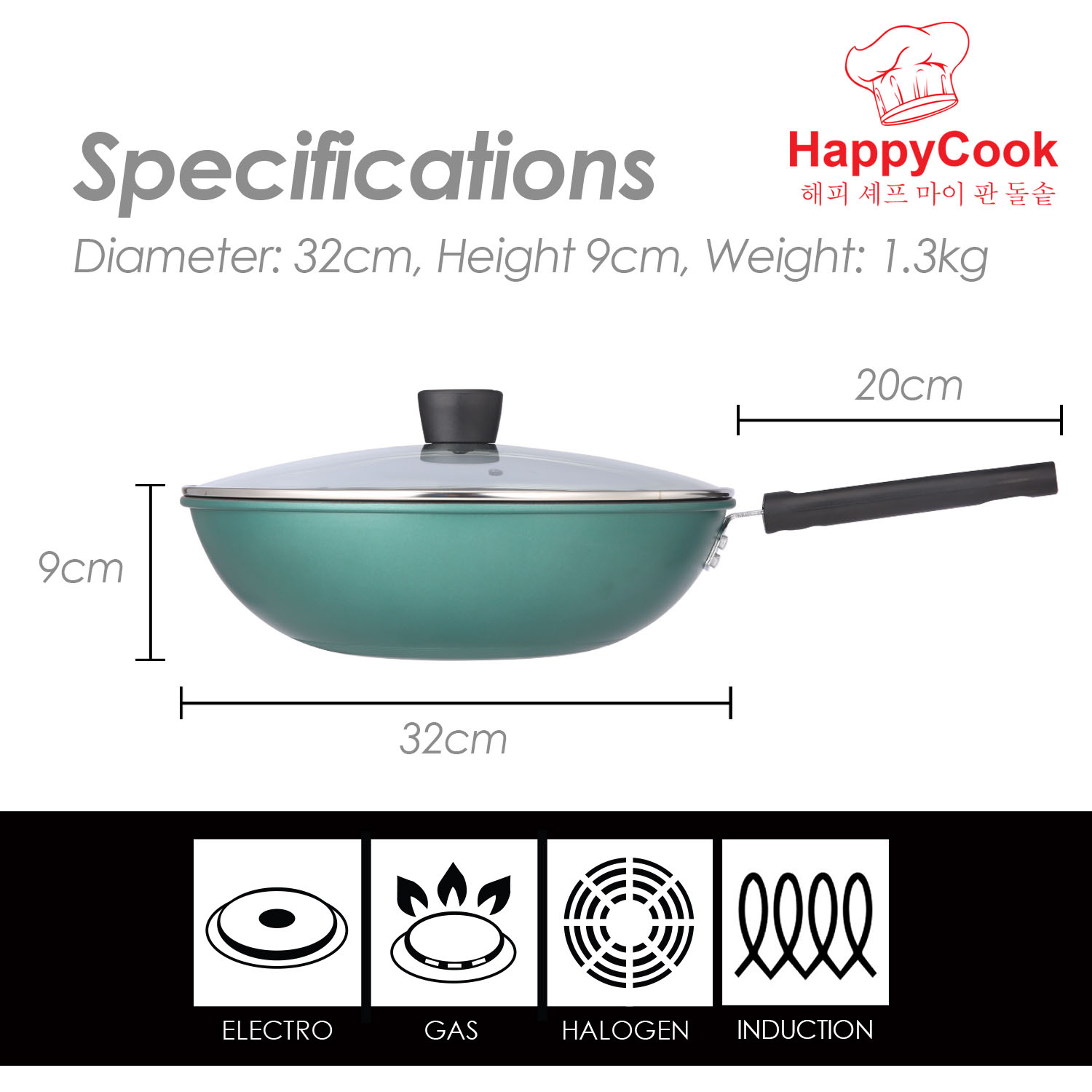 Emerald Deep Frying Wok With Steamer: 2-in-1 Functionality - MUGEN