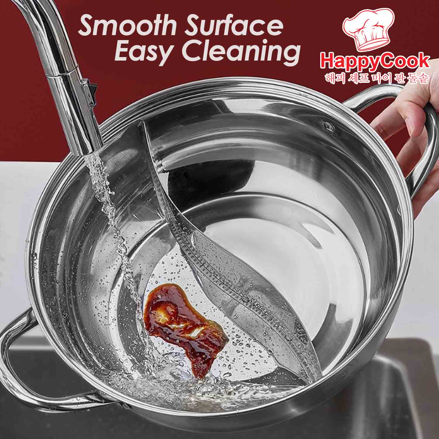 Stainless Steel Steamboat Pot: Convenient Leekproof Design - MUGEN