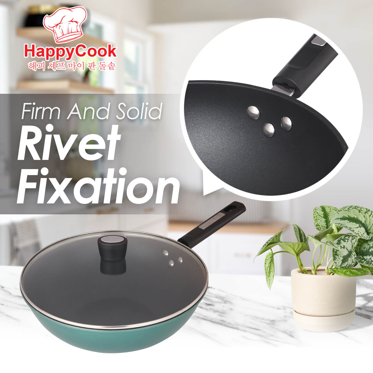 Emerald Deep Frying Wok With Steamer: 2-in-1 Functionality - MUGEN