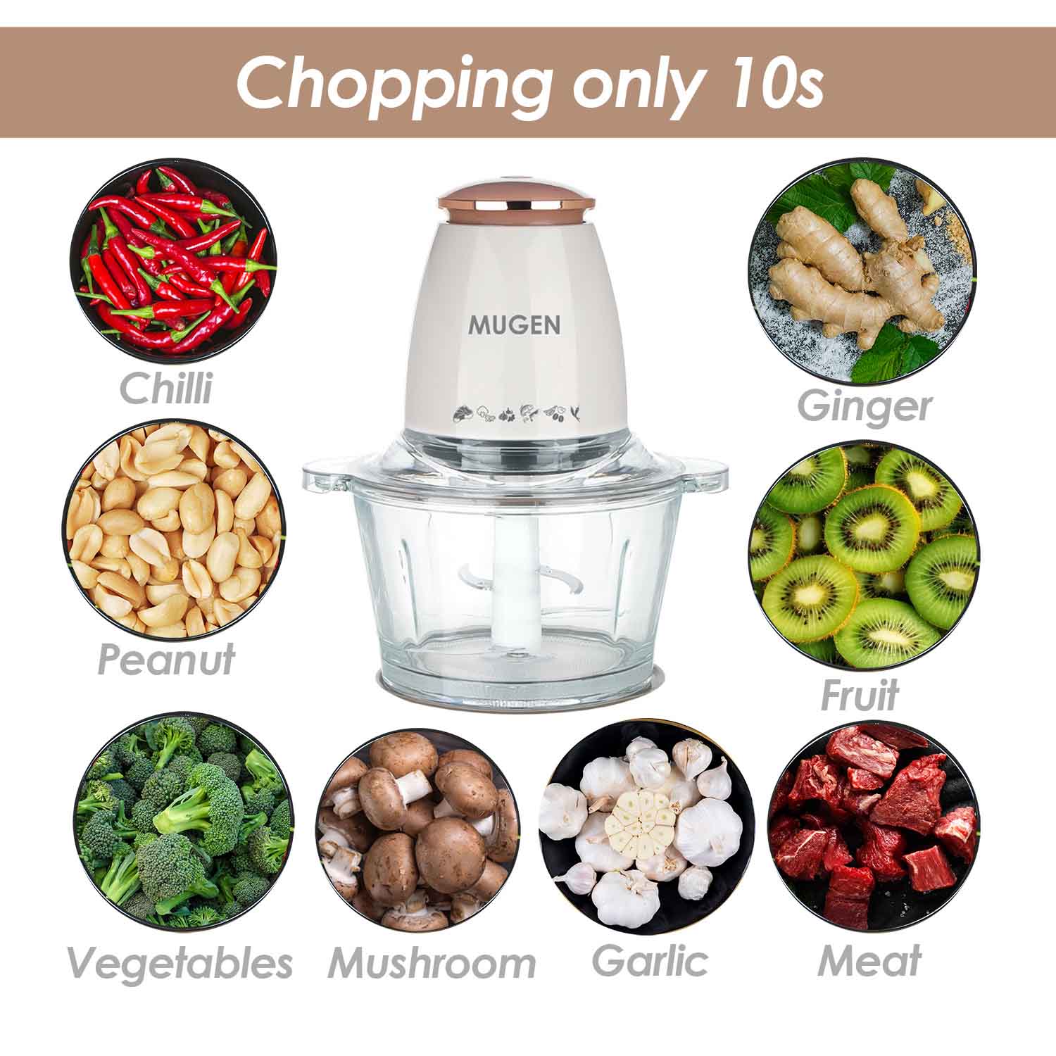 1.8L Glass Food Chopper: Efficient and Versatile Kitchen Appliance - MUGEN